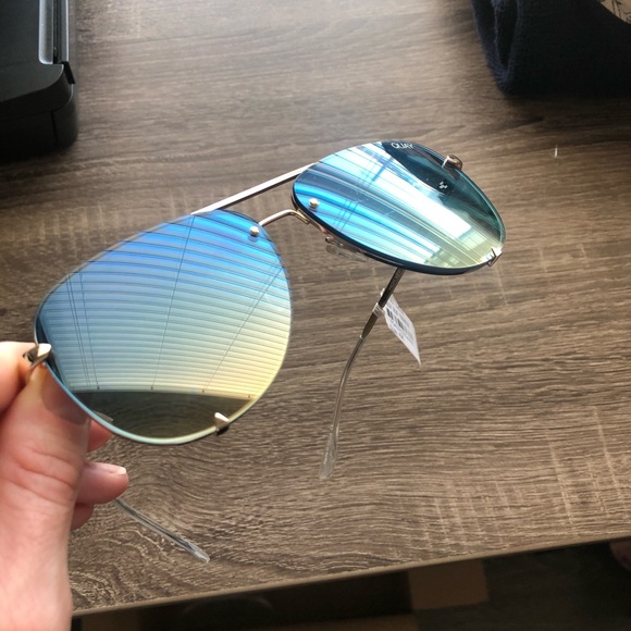 Quay Australia | Accessories | Nwt Quay High Key Mini Rimless Aviator ...